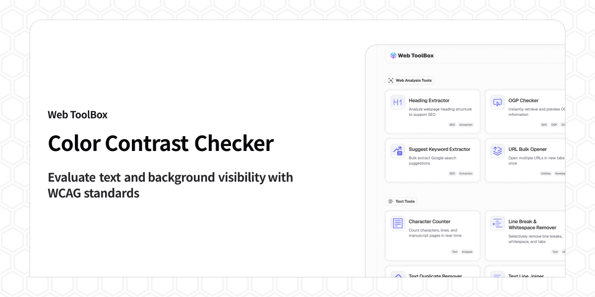 Color Contrast Checker - WCAG Accessibility Compliance Tool | Web ToolBox